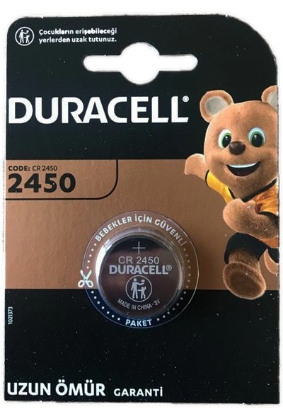Duracell Cr 2450 Lithium 3V Pil Duracell Cr 2450 Lithium 3V Pil