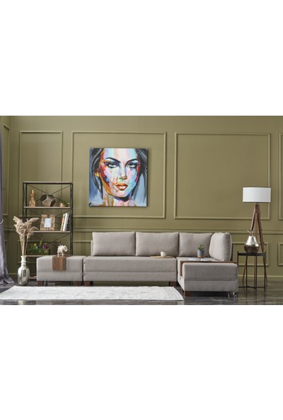 Evdebiz Fly Yataklı Köşe Koltuk Krem Sağ