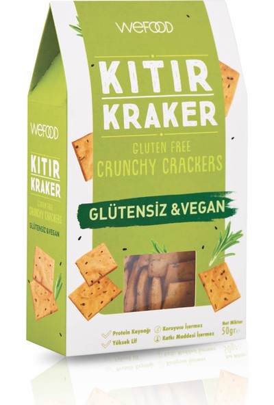 Wefood Glütensiz & Vegan Kıtır Kraker 50 gr