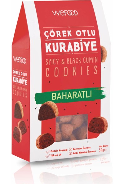 Wefood Baharatlı Çörek Otlu Kurabiye 50 gr Wefood Baharatlı Çörek Otlu Kurabiye 50 gr