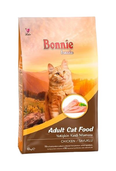 Bonnie Chicken Tavuklu Yetişkin Kedi Maması 10 kg Bonnie Chicken Tavuklu Yetişkin Kedi Maması 10 kg