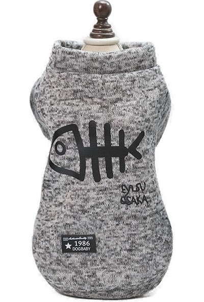 Şenpaa Balık Desenli Köpek Kıyafeti Sweet Gri