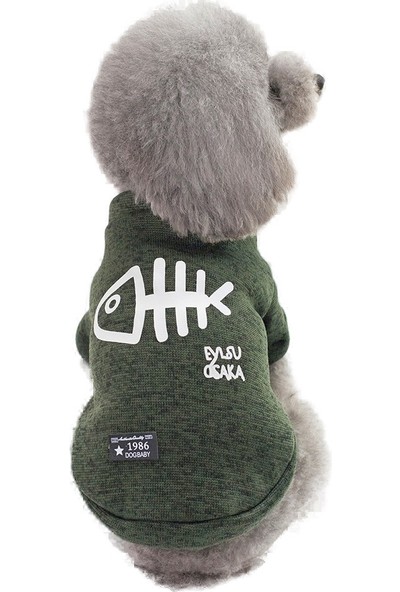 Şenpaa Balık Desenli Köpek Kıyafeti Sweet Yeşil