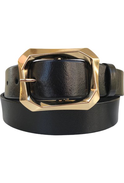 Goderi Deri Gold Tokalı Kadın Kemeri 4 cm