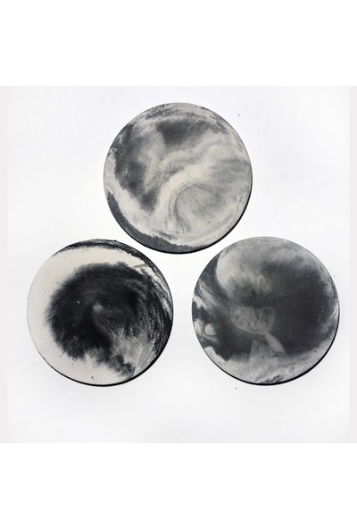 RocArt Home Moon Beton Bardak Altlığı (3'lü Set) RocArt Home Moon Beton Bardak Altlığı (3'lü Set)