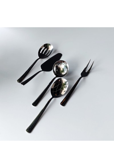 Hometarz Sosluk Seti 5 Li Spatula Kepçe Kevgir Kaşık Servis Seti Hometarz Sosluk Seti 5 Li Spatula Kepçe Kevgir Kaşık Servis Seti