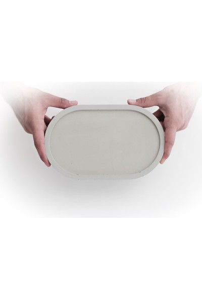 Yaka Dizayn Oval Beton Altlık,sunum Tabağı Yaka Dizayn Oval Beton Altlık,sunum Tabağı