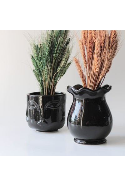 Yaka Dizayn Seramik Havelka Polyhedron + Seramik Vazo Yaka Dizayn Seramik Havelka Polyhedron + Seramik Vazo