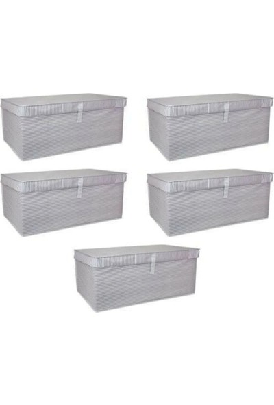 Tıkla Yolla 5 Adet Baza Içi Düzenleyici Kapaklı Organizer Kutu 50X40X19 cm