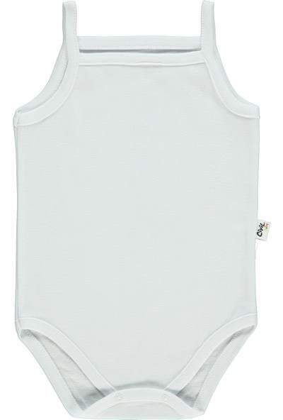 Civil Girls Kız Çocuk Çıtçıtlı Badi 2-5 Yaş Beyaz