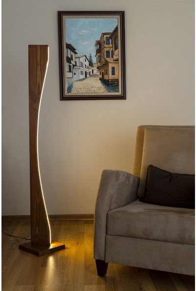 Ketbox Doğal Ağaç Ahşap Lambader - Sarı Gün Işığı LED Lambader Ketbox Doğal Ağaç Ahşap Lambader - Sarı Gün Işığı LED Lambader