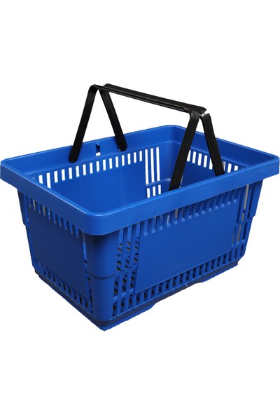 Modern Raf Market Mavi Plastik El Sepeti 24LT