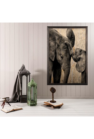 Bystag Ahşap Duvar Dekoru Elephant Baby