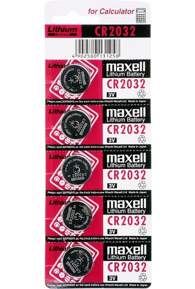 Maxell CR2032 3V Lityum Düğme Pil 5'li Paket Maxell CR2032 3V Lityum Düğme Pil 5'li Paket