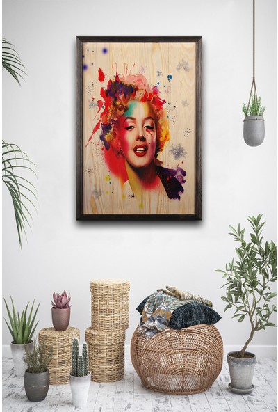 Bystag Dekoratif Ahşap Duvar Aksesuarı Marilyn Monroe