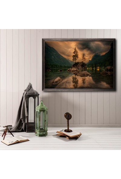 Bystag Dekoratif Ahşap Duvar Aksesuarı Landscape