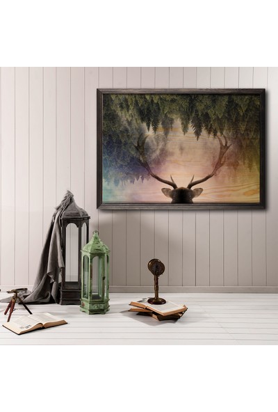 Bystag Ahşap Duvar Dekoru Stag Heaven Bystag Ahşap Duvar Dekoru Stag Heaven