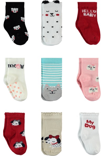 Petit Minou Kız Bebek 9'lu Bambu Çorap Set 0-18 Ay Mint Yeşili Petit Minou Kız Bebek 9'lu Bambu Çorap Set 0-18 Ay Mint Yeşili