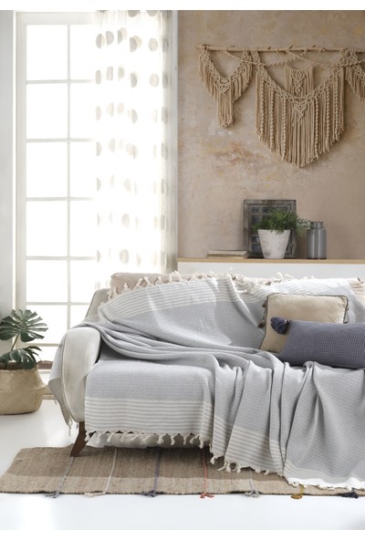 Lux Touch | Bergama | Gri Dokuma Koltuk Örtüsü | Koltuk Şalı | 170X220 cm | Çekyat Örtüsü | Pamuklu Lux Touch | Bergama | Gri Dokuma Koltuk Örtüsü | Koltuk Şalı | 170X220 cm | Çekyat Örtüsü | Pamuklu