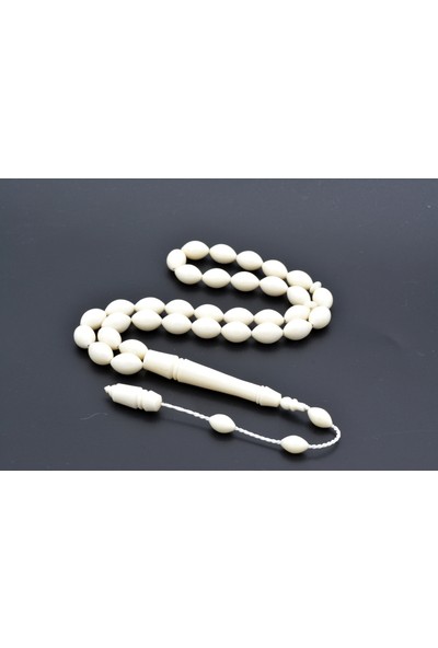 MURTY99 Hakiki Arpa Kesim Usta Işi Sarık Imameli Deve Kemiği Nakka Tesbih