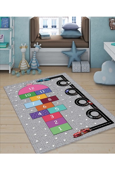 Showy Baby Seksek Yol Desenli Çocuk Oyun Halısı
