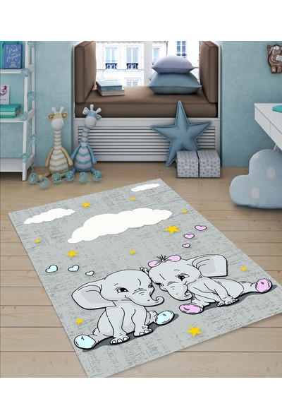 Showy Baby Sevimli Filler Desenli Çocuk Odası Halısı