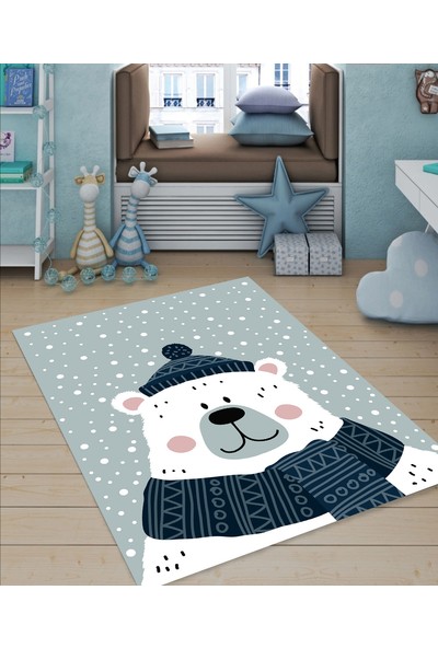 Showy Baby Sevimli Ayıcık Desenli Çocuk Odası Halısı