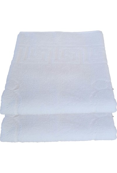 Elmira Textile 2'li Ayak İzli Pamuklu Ayak Havlusu & Banyo Paspas