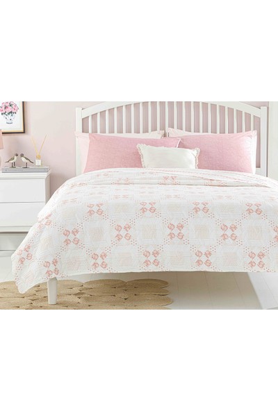 English Home Timeless Patch Çift Kişilik Çok Amaçlı Yatak Örtüsü 200 x 220 cm Pembe English Home Timeless Patch Çift Kişilik Çok Amaçlı Yatak Örtüsü 200 x 220 cm Pembe