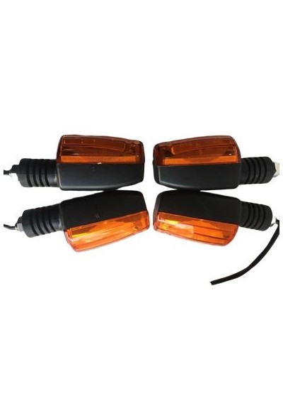 Alkan Cg/Ybr 4'lü Sinyal Lambası Ampullü Set Sarı Camlı