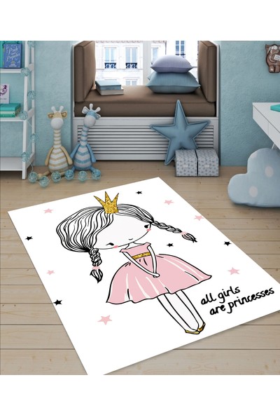 Showy Baby Princess Girl Desenli Kız Çocuk Odası Halı Showy Baby Princess Girl Desenli Kız Çocuk Odası Halı