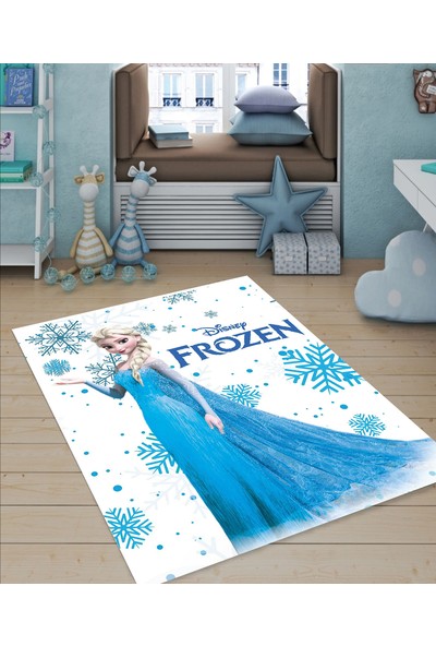 Showy Baby Elsa Karlar Kraliçesi Desenli Çocuk Odası Halısı
