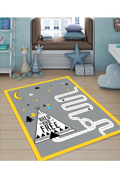 Showy Baby Yol Desenli Çocuk Odası Halısı Showy Baby Yol Desenli Çocuk Odası Halısı