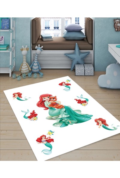 Showy Baby Deniz Kızı Desenli Çocuk Odası Halısı