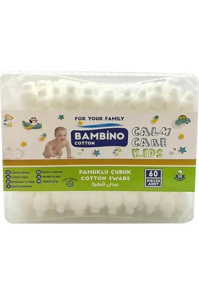 Bambino Cotton Bebek Kulak Temizleme Çubuğu Bambino Cotton B40106 60LI Bambino Cotton Bebek Kulak Temizleme Çubuğu Bambino Cotton B40106 60LI