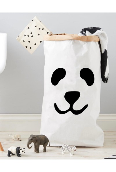 Lyn Home & Decor Panda Surat Kağıt Oyuncak Torbası 50 x 80