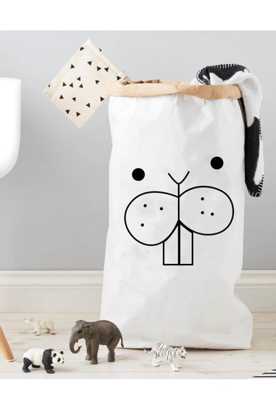 Lyn Home & Decor Tavşan Surat Kağıt Oyuncak Torbası 50 x 80