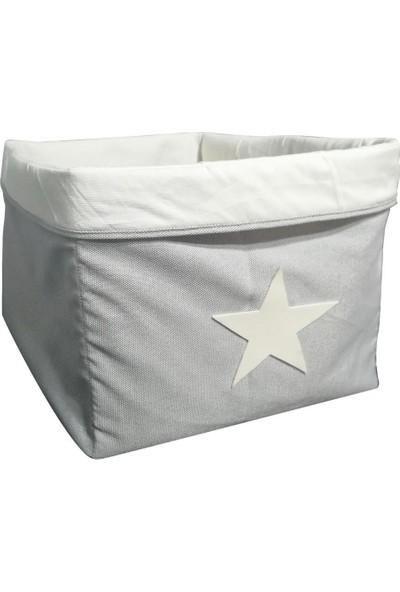 Lyn Home & Decor Gri Yıldız Desen Çok Amaçlı Sepet 25 x 30 Lyn Home & Decor Gri Yıldız Desen Çok Amaçlı Sepet 25 x 30