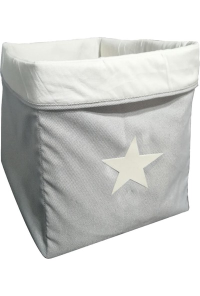 Lyn Home & Decor Gri Yıldız Desen Çok Amaçlı Sepet 35 x 35 x 38 Lyn Home & Decor Gri Yıldız Desen Çok Amaçlı Sepet 35 x 35 x 38