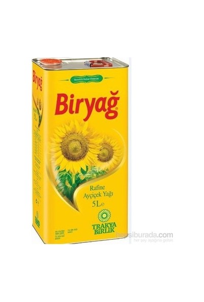 Biryağ Ayçiçek Yağ 5 lt ( 1 Koli ) Koli Içi 4'lü