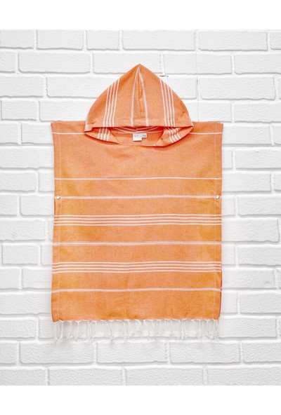 Mina'nın Düşleri Peştemal Çocuk Panço Çizgili Turuncu Mina'nın Düşleri Peştemal Çocuk Panço Çizgili Turuncu