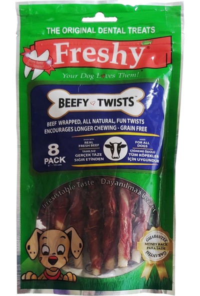 Freshy Beefy Twists - Dana Biftek Sarılı Burgu Çubuk Freshy Beefy Twists - Dana Biftek Sarılı Burgu Çubuk