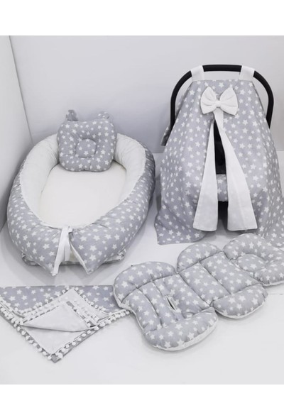 Mordesign Stars 6 Parça Babynest Set Gri