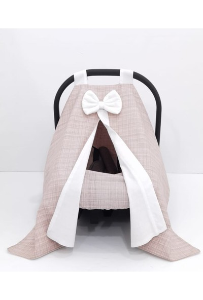 Mordesign Askı Stil Puset Örtüsü ve Çarşaf 2' li Set, Gökkuşağı, Açık Kahve