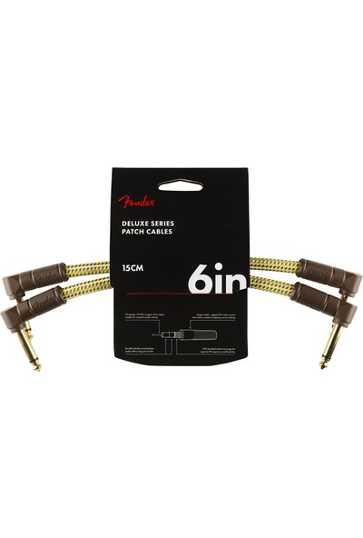 Fender Deluxe Series Instrument Cable Tweed - 15CM Enstrüman Kablosu Fender Deluxe Series Instrument Cable Tweed - 15CM Enstrüman Kablosu