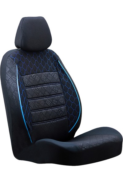 GOF Renaultk 19 Koltuk Kilifi Gof Siyah-Mavi