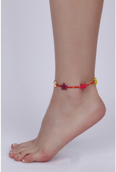 Sortie Accessories Renkli Deniz Yıldızı Figürlü Boncuk Halhal 003 Sortie Accessories Renkli Deniz Yıldızı Figürlü Boncuk Halhal 003