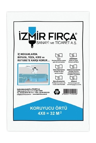 Izmir Fırça Koruyucu Hışır Örtü 32 M2 Naylon Örtü 4m * 8m