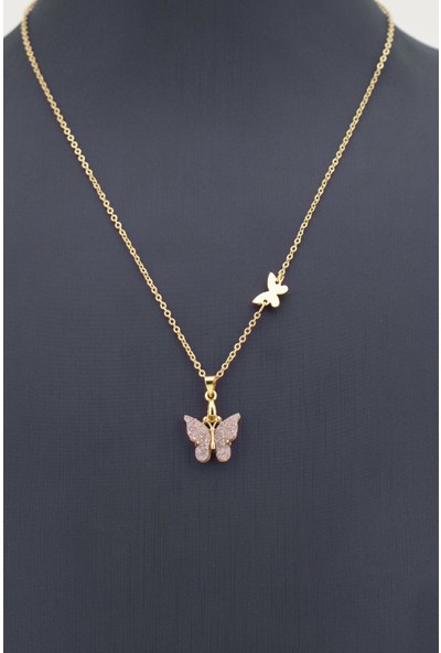 Sortie Accessories Kelebek Figürlü Renkli Kolye 001