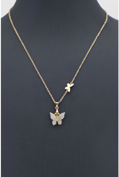 Sortie Accessories Kelebek Figürlü Renkli Kolye 001